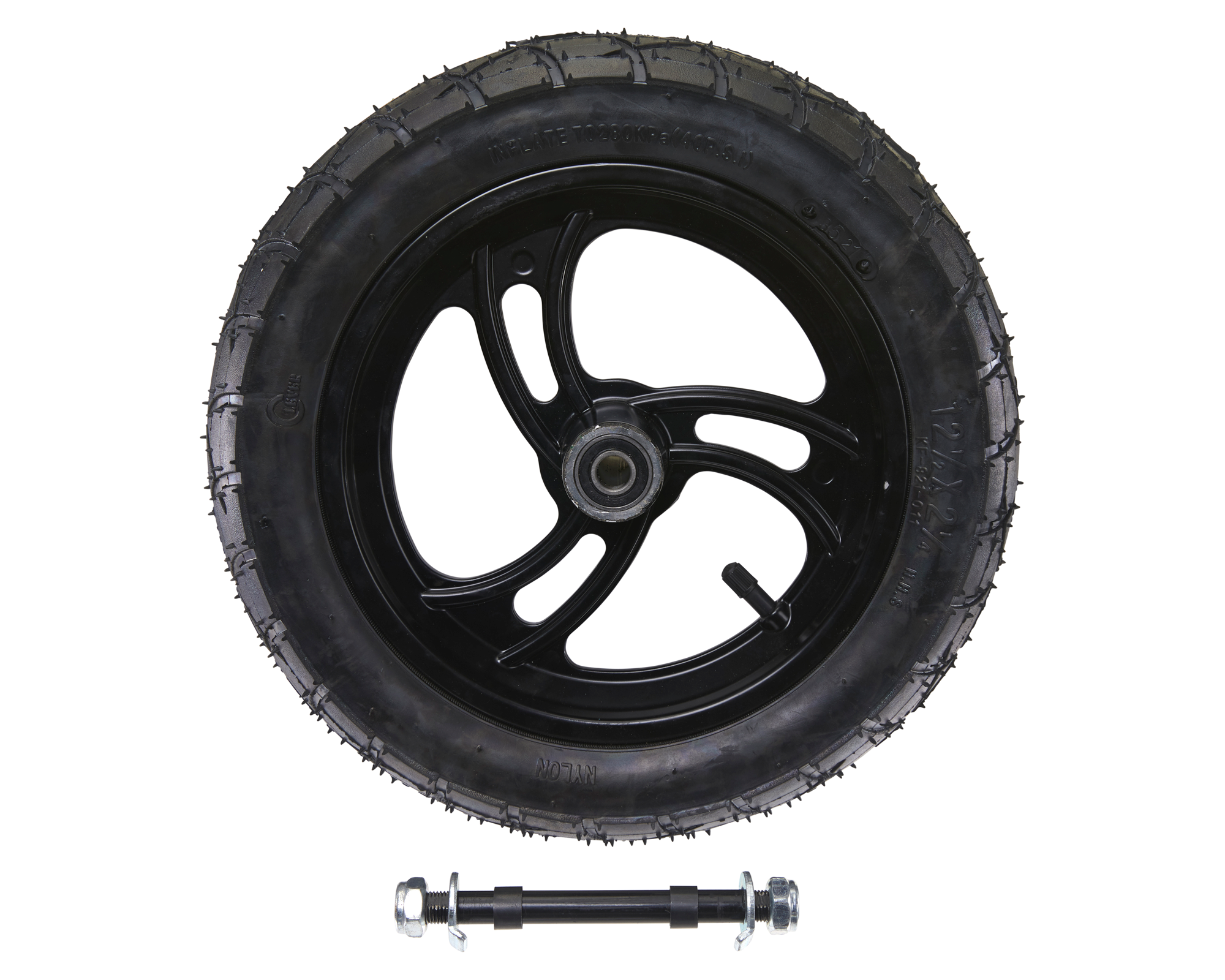 C25 / C35 Front Wheel + Axle Complete + Hardware– 1080 Riders